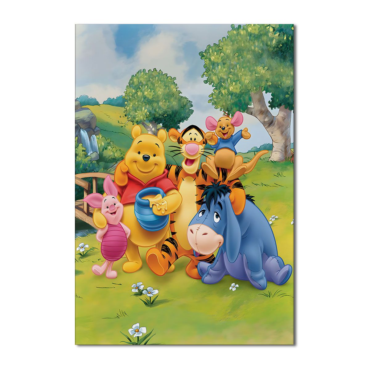 Painel Festa Retangular Ursinho Pooh Floresta | ESTAMPARIA NET