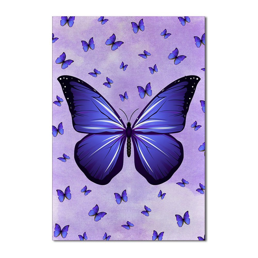 Painel Festa Retangular Borboleta Roxa | ESTAMPARIA NET