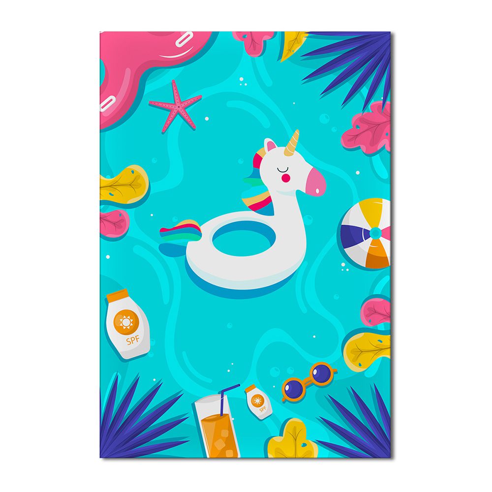 Painel Festa Retangular Pool Party Unicórnio | ESTAMPARIA NET