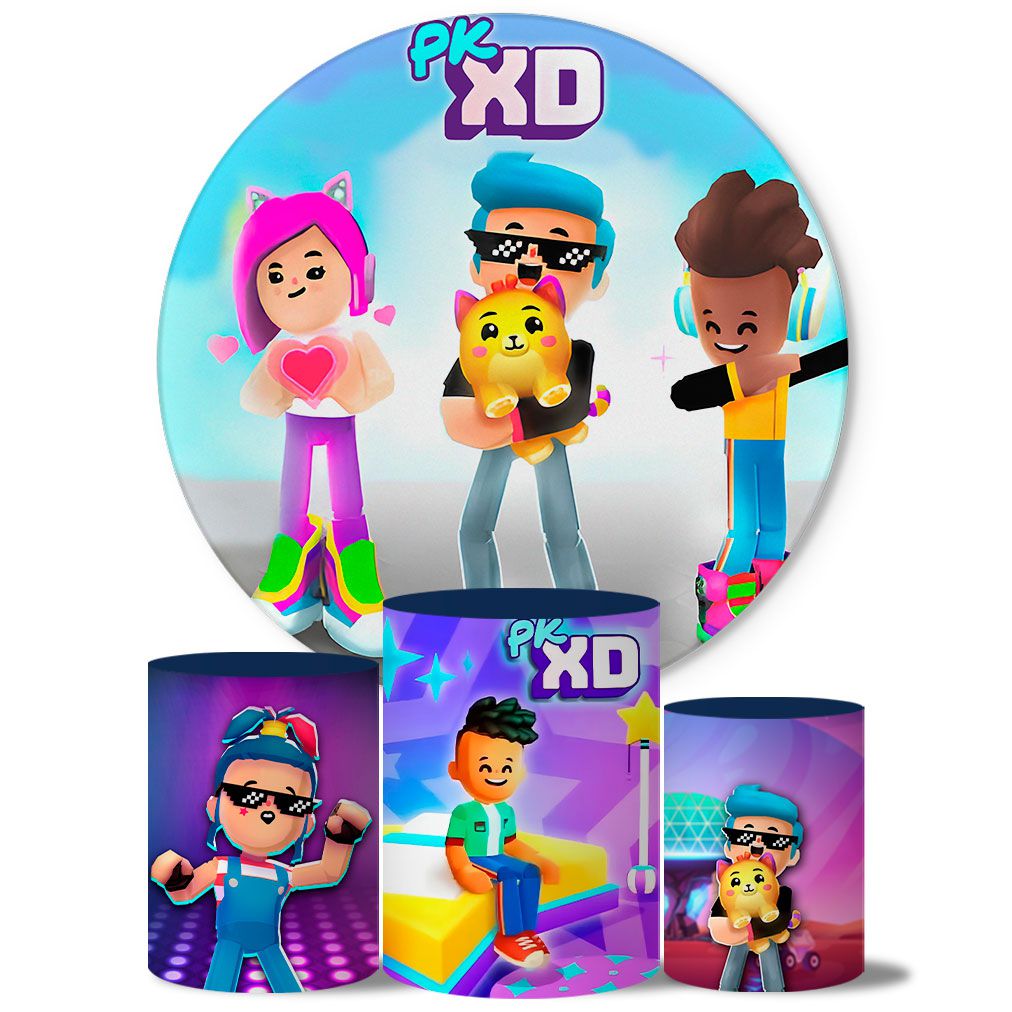 Trio Capas Cilindros + Painel Tema PKXD Veste Fácil | ESTAMPARIA NET