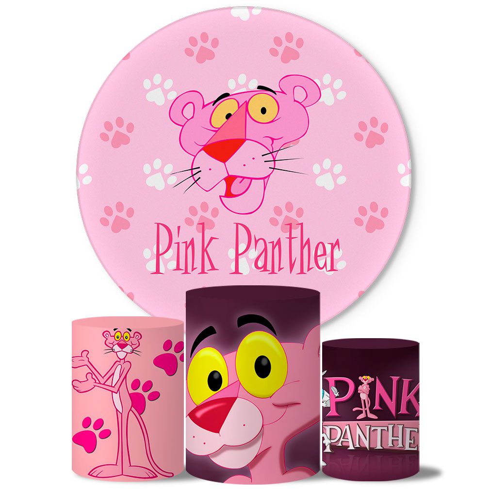 Trio Capas Cilindros + Painel Pantera Cor de Rosa Veste Fácil ...