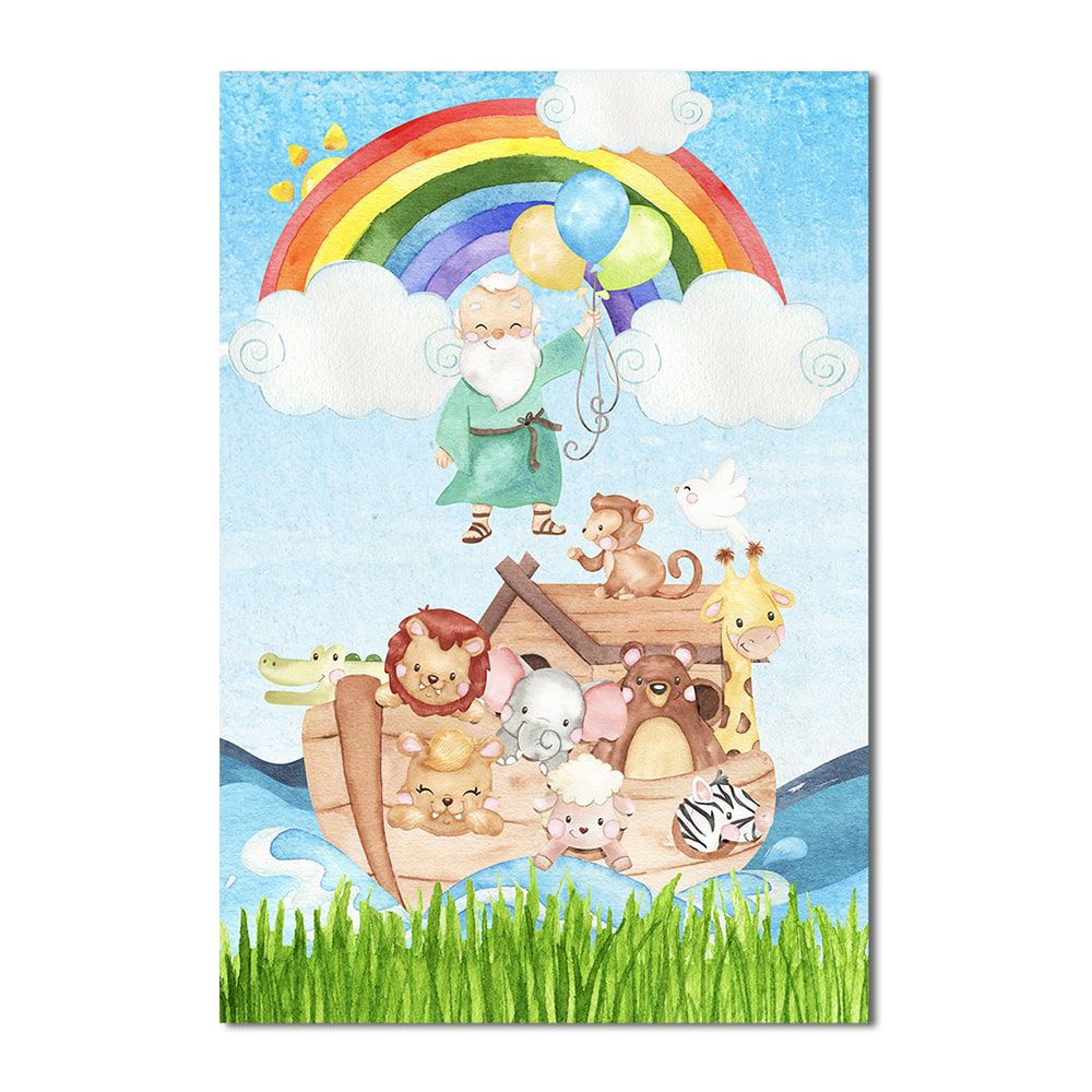 Painel Festa Retangular Tema Arca de Noé | ESTAMPARIA NET