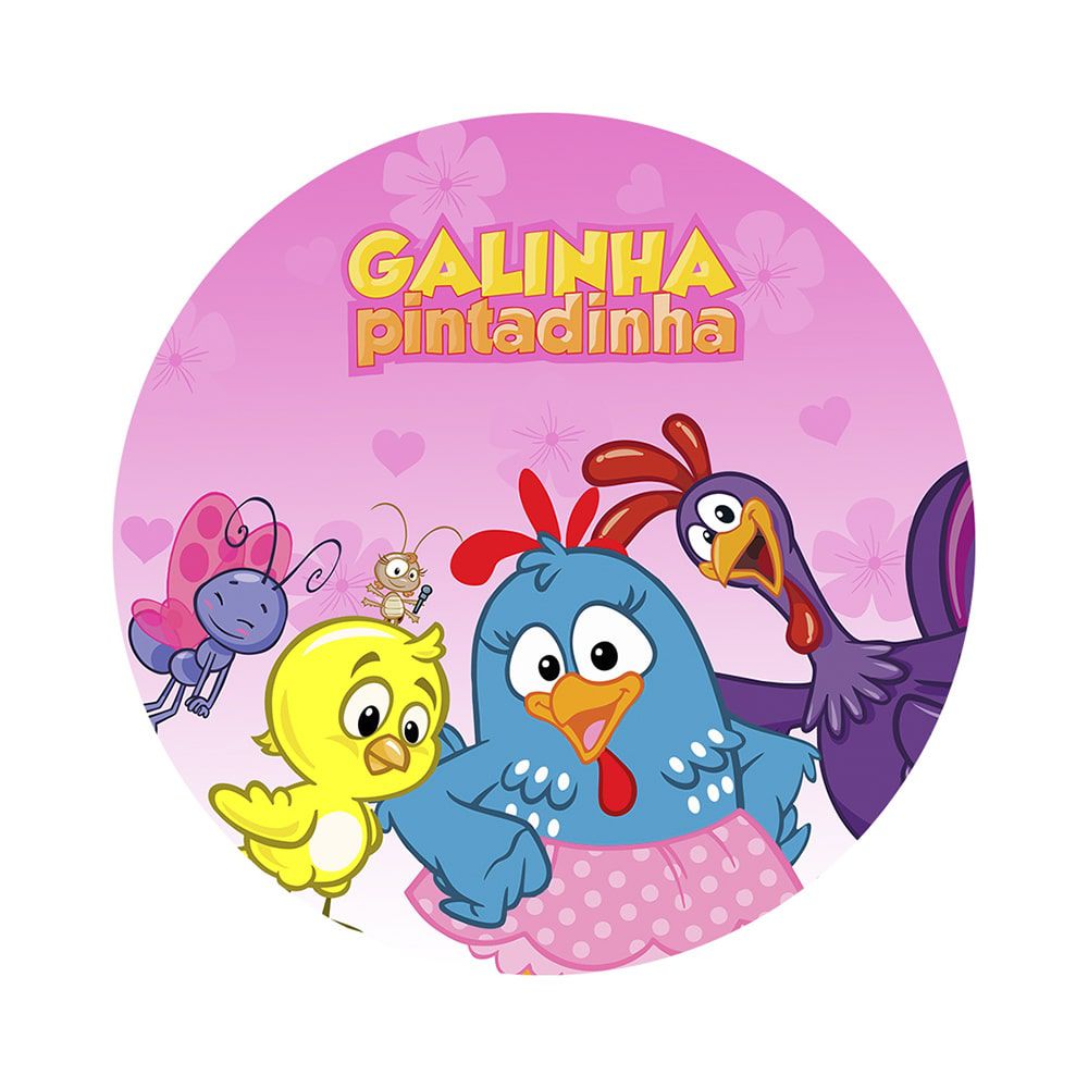 Painel Temático Galinha Rosa Veste Fácil C/ Elástico | ESTAMPARIA NET