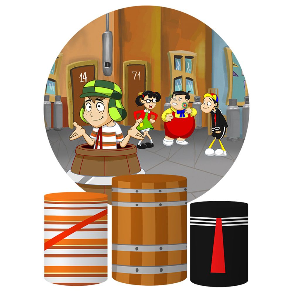 Trio Capa Cilindro + Painel Tema Chaves Veste Fácil | ESTAMPARIA NET