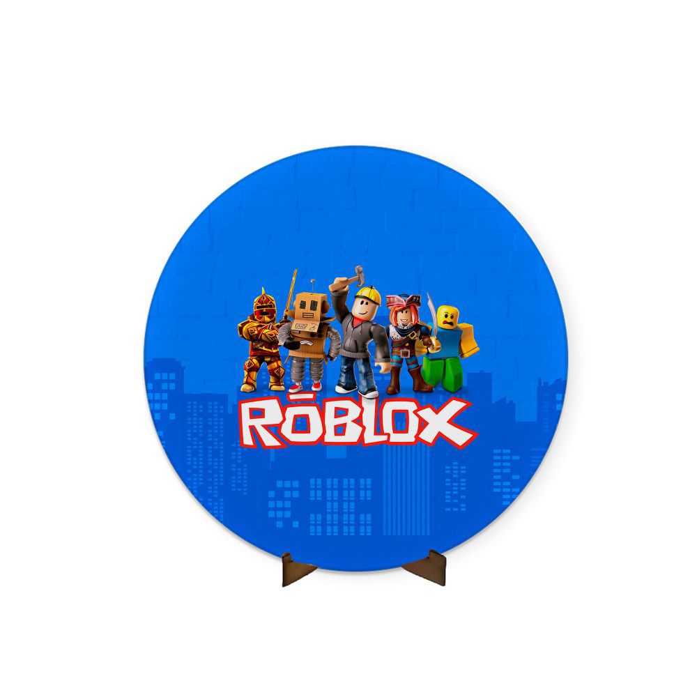 Painel Redondo 50x50 Roblox Azul | ESTAMPARIA NET