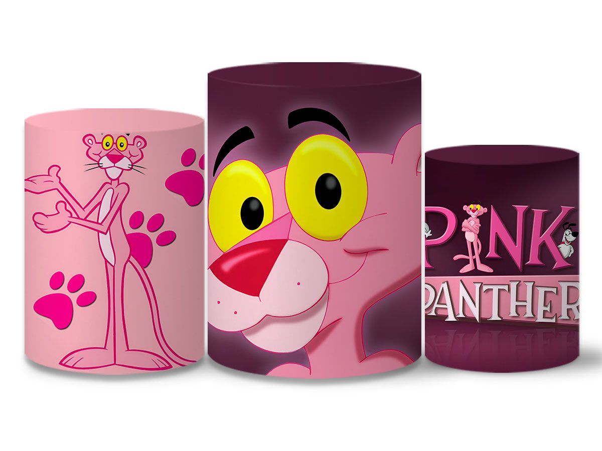 Trio Capas Cilindros Pantera Cor de Rosa Veste Fácil | ESTAMPARIA NET