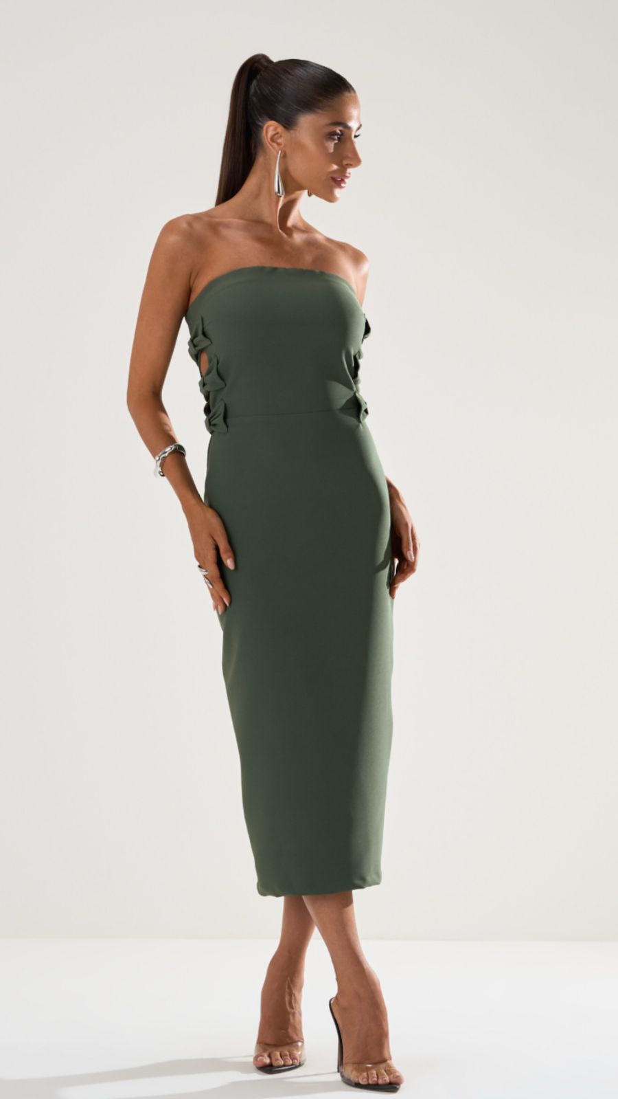 Vestido Célia Verde Oliva | ESTILO IT