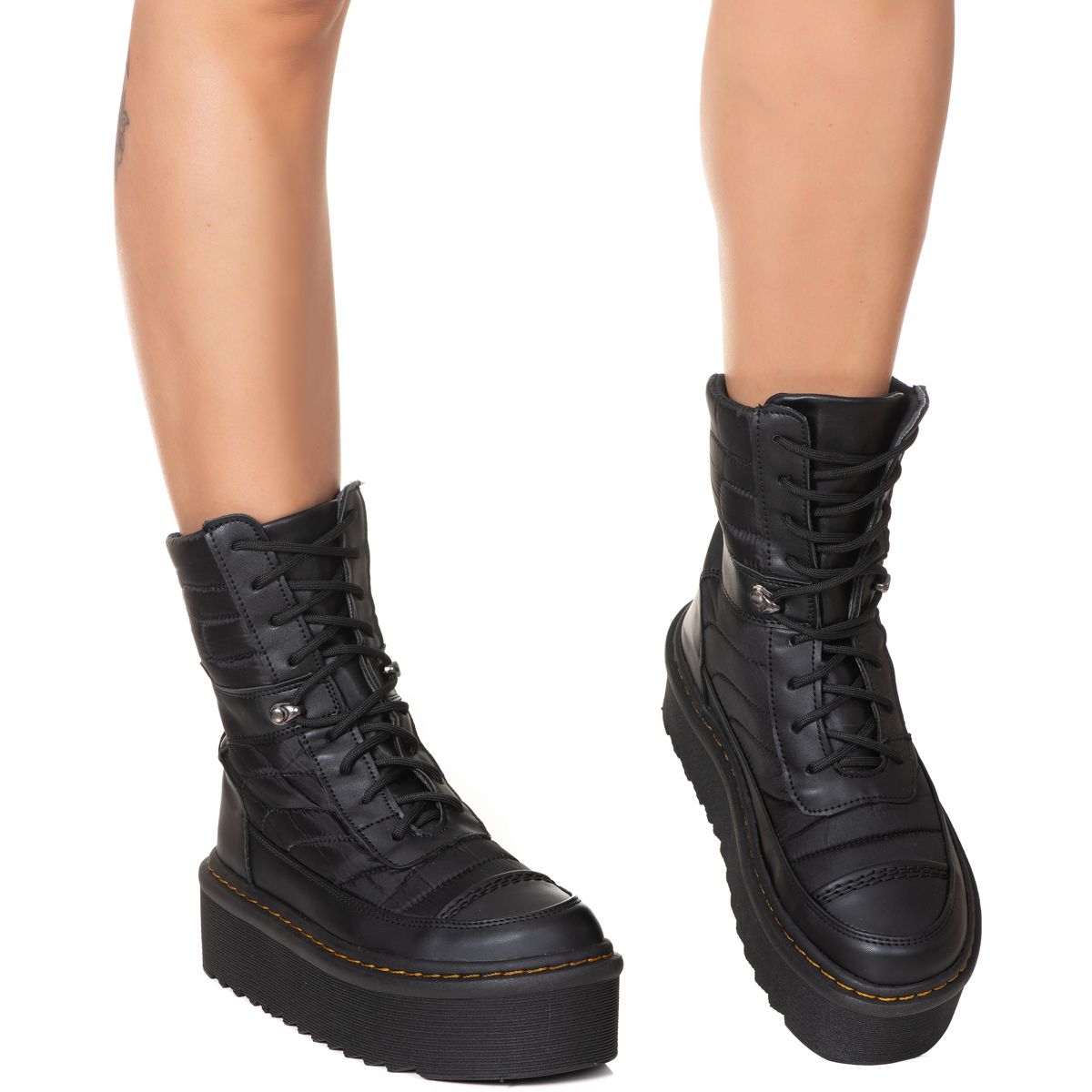 Coturno Plataforma Cygnus A Estilo Veggie Preto | ESTILO VEGGIE SHOES