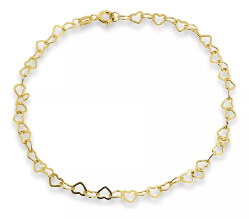 Pulseira de Ouro 18k Mini Love De 0,8mm com 19cm | Fábrica do Ouro ®️