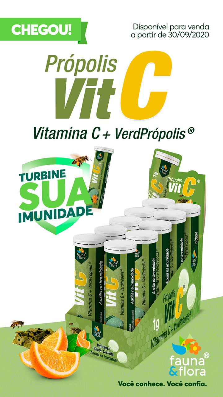 Vitamina C com Própolis | Fauna e Flora l Sua Loja Online de Produtos ...