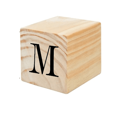 CUBO PINUS LETRA - M | Fechacom
