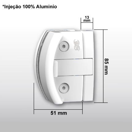FECHO LATERAL 1571P BR PARA JANELA V/A | Fechaduras Confiança