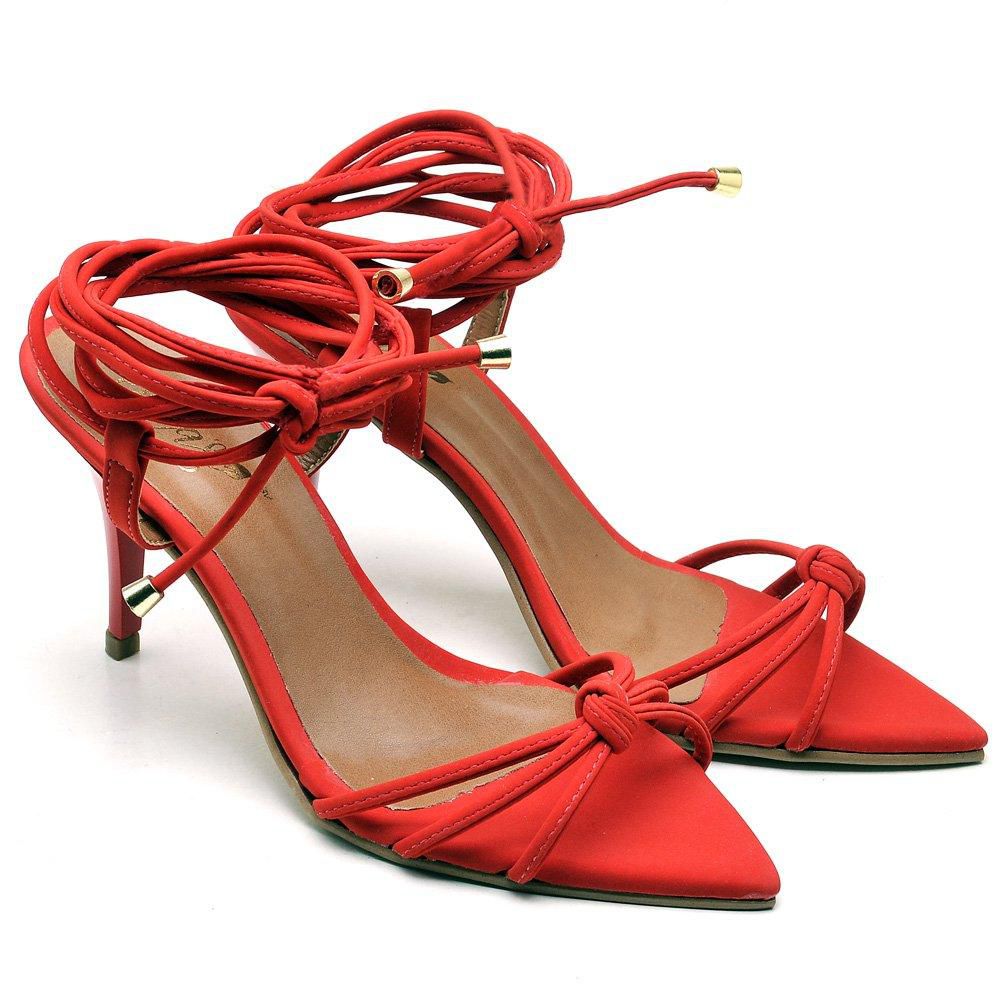 Sandalia Vermelha Amarracao | FERRACIOLI OFICIAL