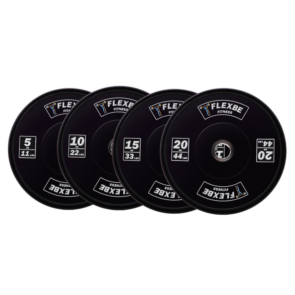 Kit Anilha Bumper Olímpica Crossfit 100kg (4x5+4x10+2x20) | Flexbe Fitness