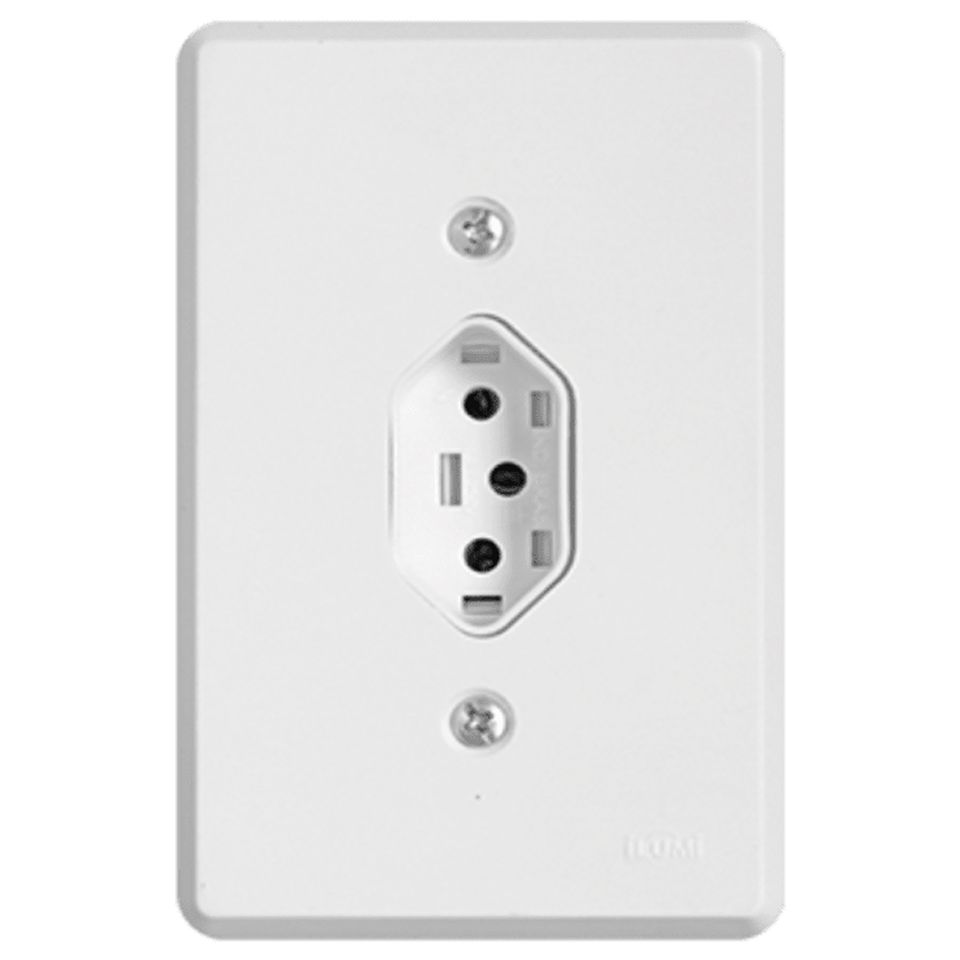 TOMADA VERTICAL SIMPLES 2P+T 250V 4X2 PRATIKA ILUMI | FLUZÃO CONSTRUÇÃO