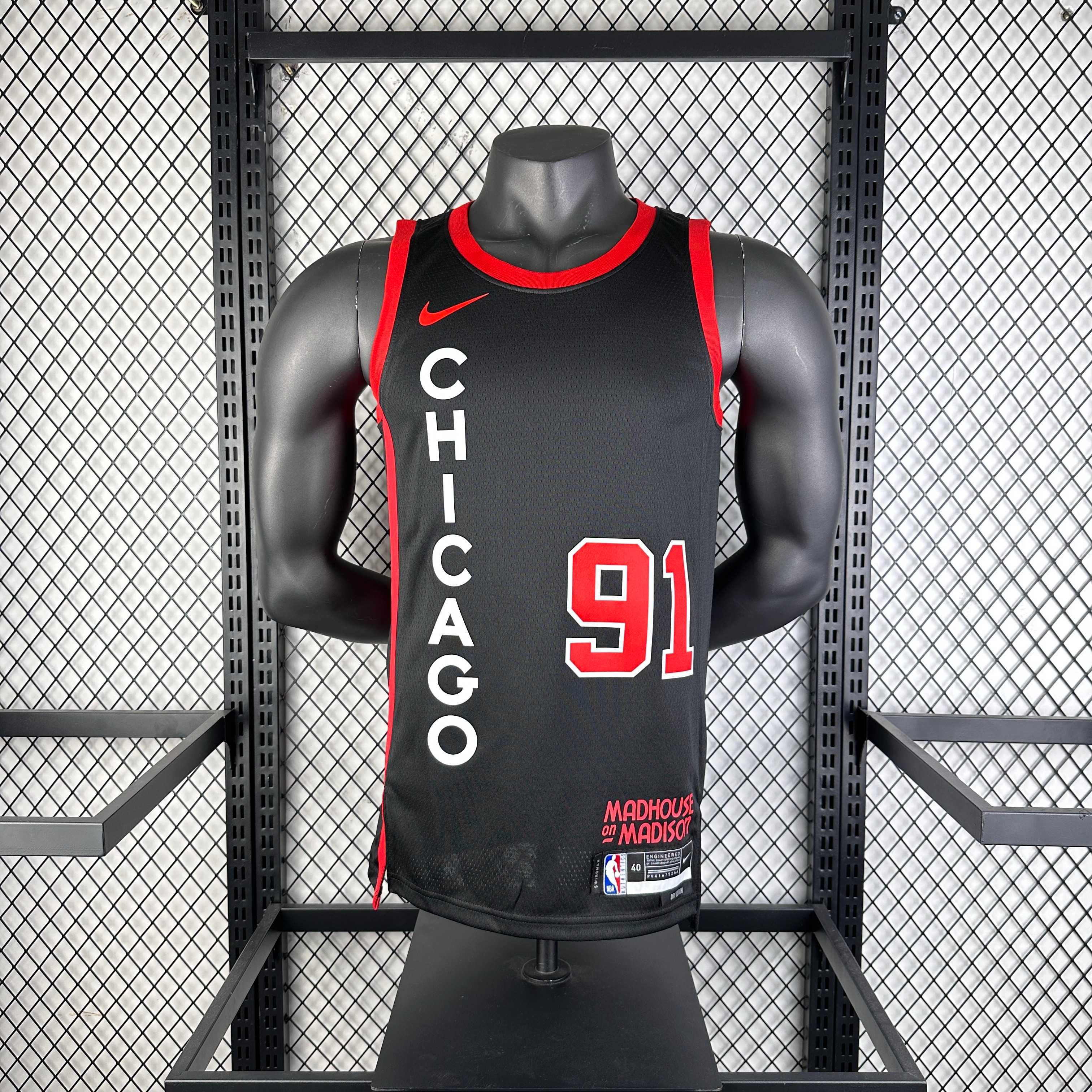 NBA Chicago Bulls Dennis Rodman #91 Swingman Jersey - City Edition 23/ ...