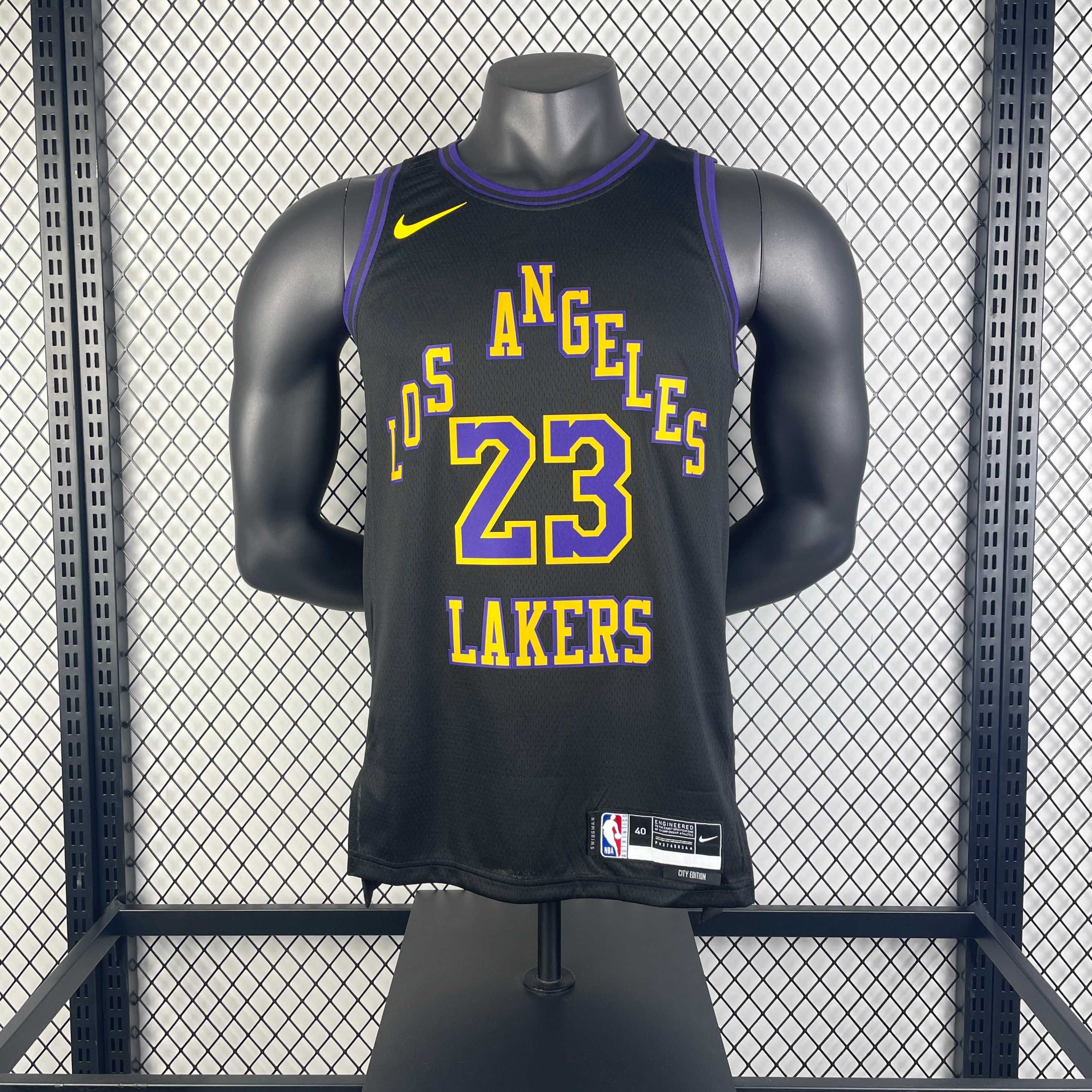 Nba Los Angeles Lakers James #23 - 23/24 Preta - Silk | FORTAL IMPORTADORA