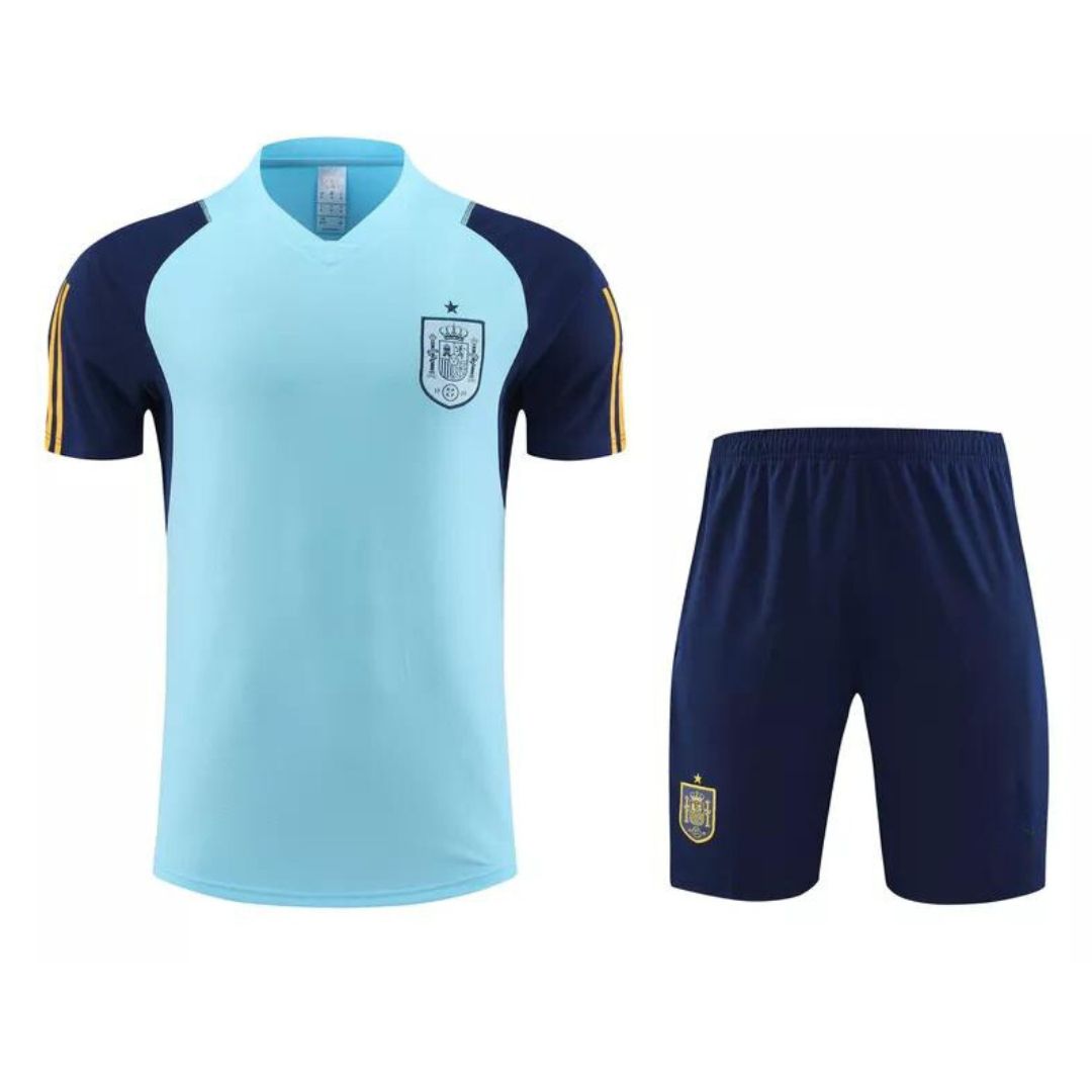 Conjunto De Treino Camisa + Short Espanha 23/24 - Masculino Azul ...