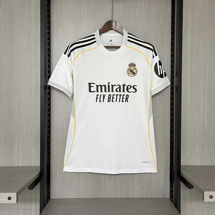 Camisa Real Madrid Home I 25/26 - Branca - Torcedor Masculina | Atk Brasil