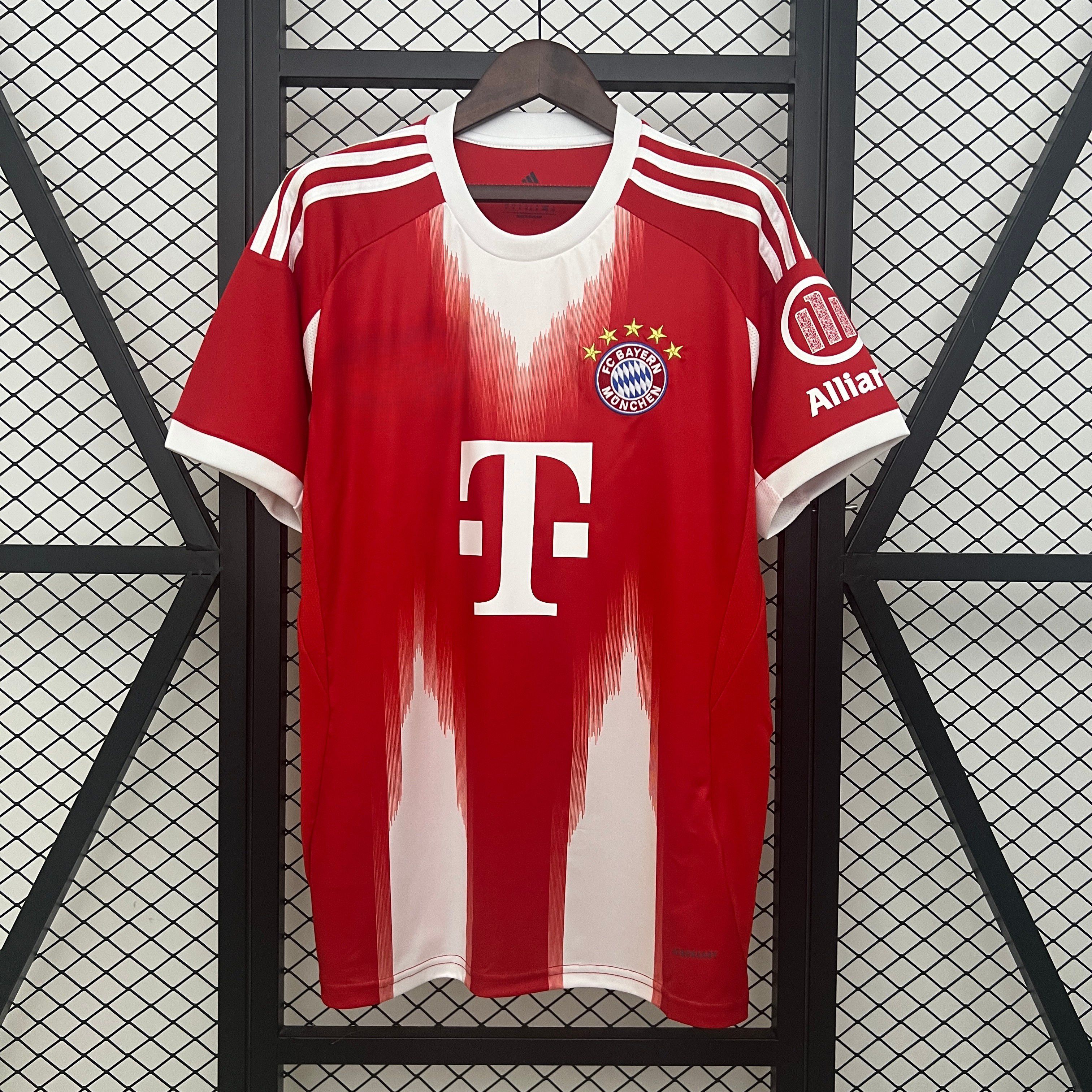 Camisa Bayern de Munique Home I 25/26 - Vermelha/Branca - Torcedor ...