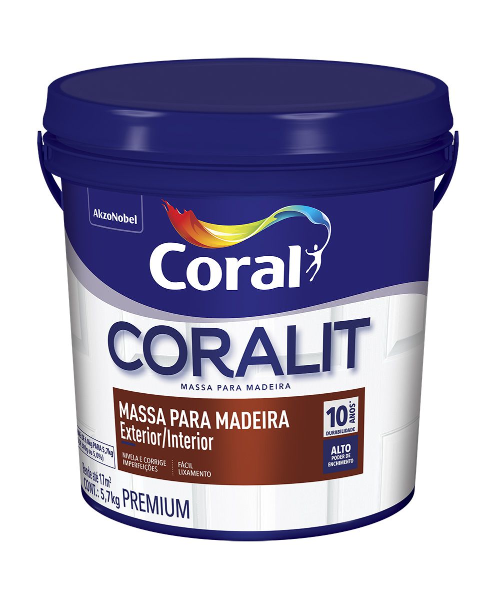 Massa Para Madeira Coral Coralit 5.7KG | Friaça Tintas e Materiais de ...