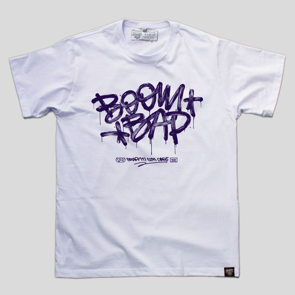 Camiseta BOOM BAP - Branca | Graffiti com Café