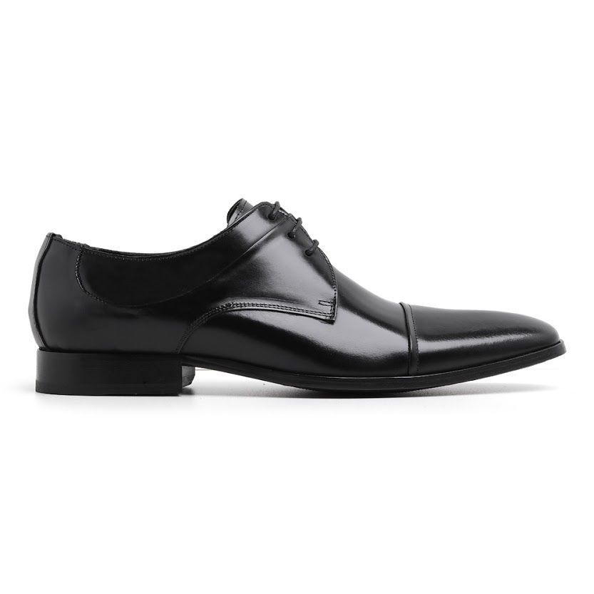 Sapato Social Masculino Derby Wood Preto | Grife Couro