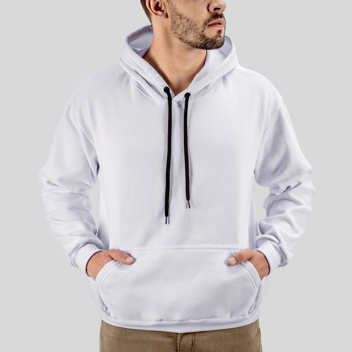 Modelo De Moletom Branco Liso Moletom Liso Abrigo Blusa De Frio Com