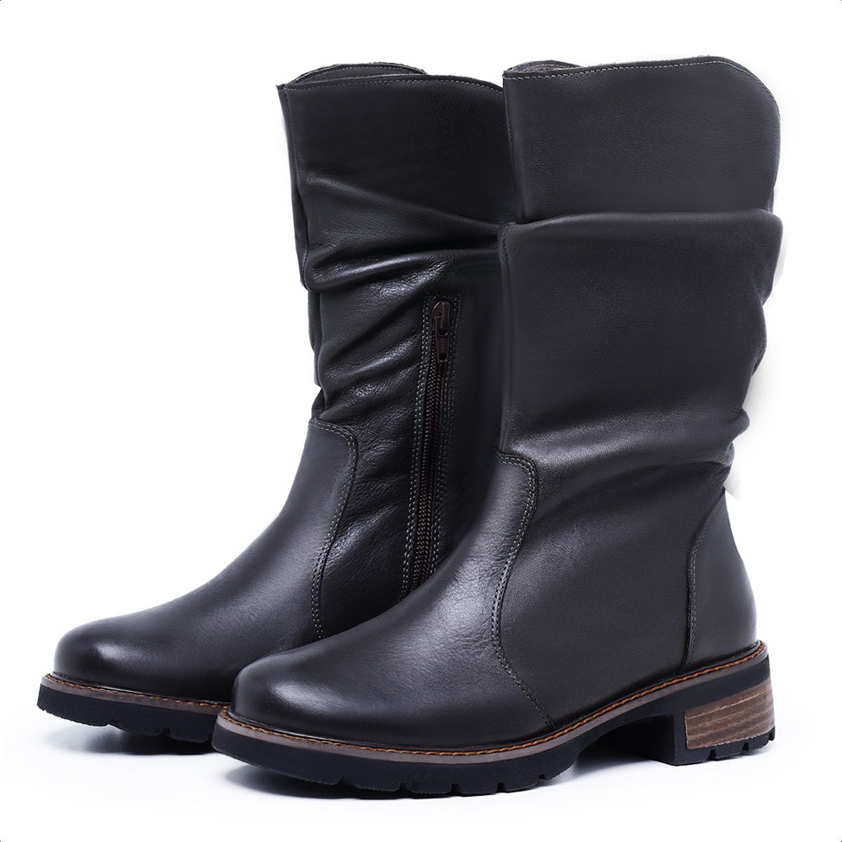 Bota Aurora Cor: 3900 Verde Militar | Mister Couros