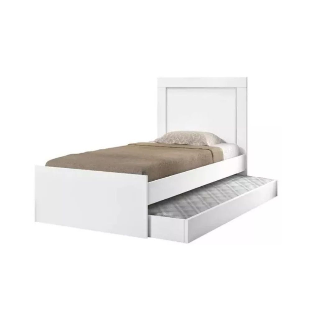Kit Cama de Solteiro e Colchão | Incasa Móveis