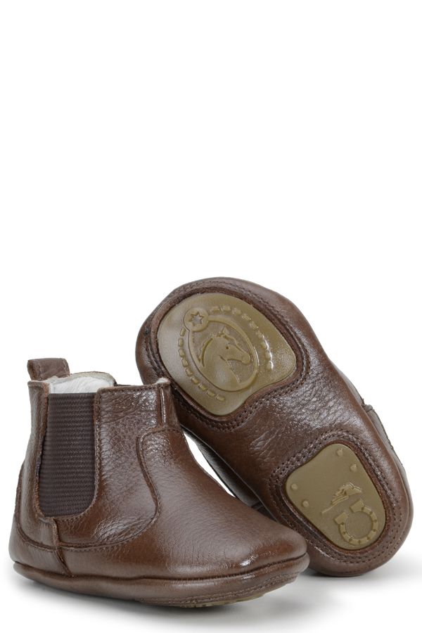 Botina Bebê Country Infantil Couro Legítimo Café | JM Country
