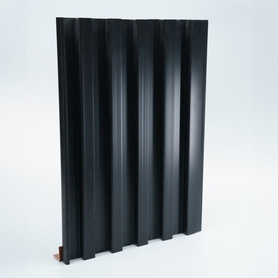 PAINEL RIPADO DECORATIVO EM PVC PRETO 2,85M