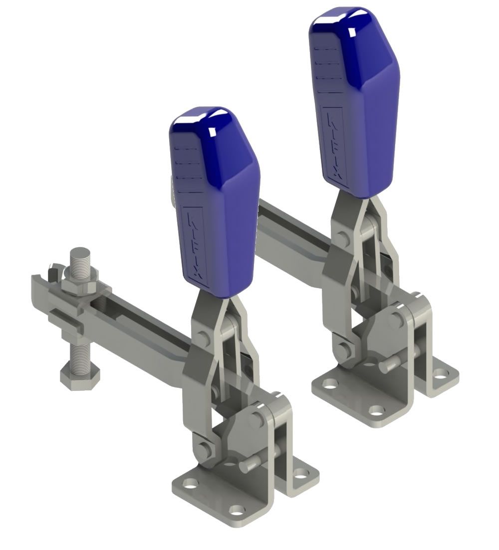 Kit 2 Peças Grampo de Aperto Rápido Vertical KIFIX KF011 DBL 315Kgf 100 ...