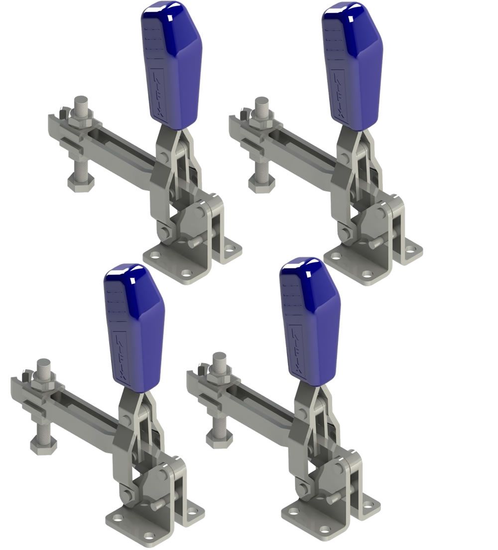 Kit 4 Peças Grampo de Aperto Rápido Vertical KIFIX KF011 DBL 315Kgf 100 ...