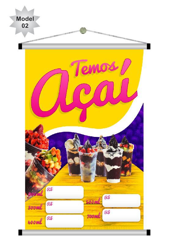 Banner Açai Temos | KRadesivos