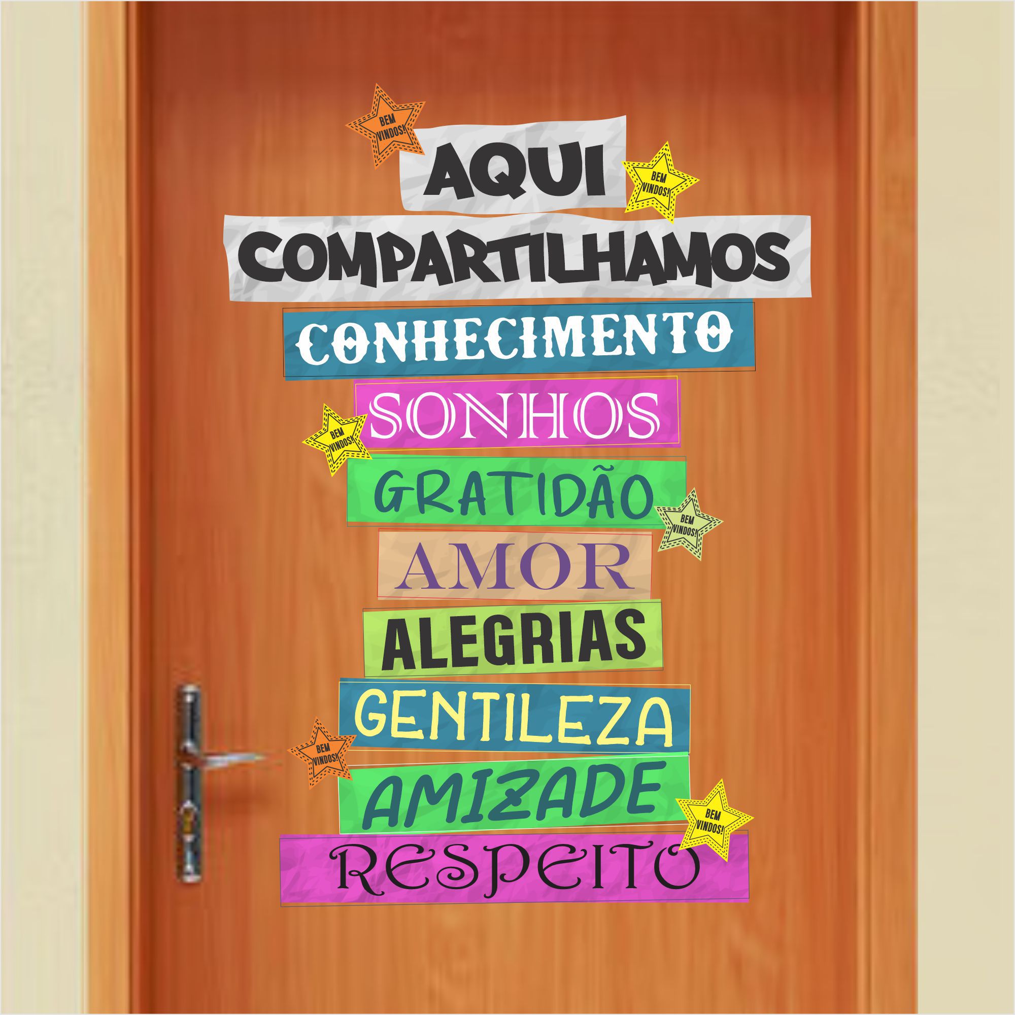 Adesivo Porta Escola, Creche | KRadesivos