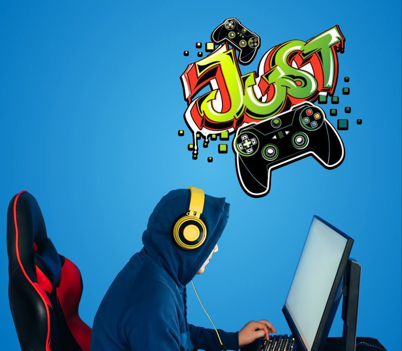 Adesivo Gamer Parede just | KRadesivos