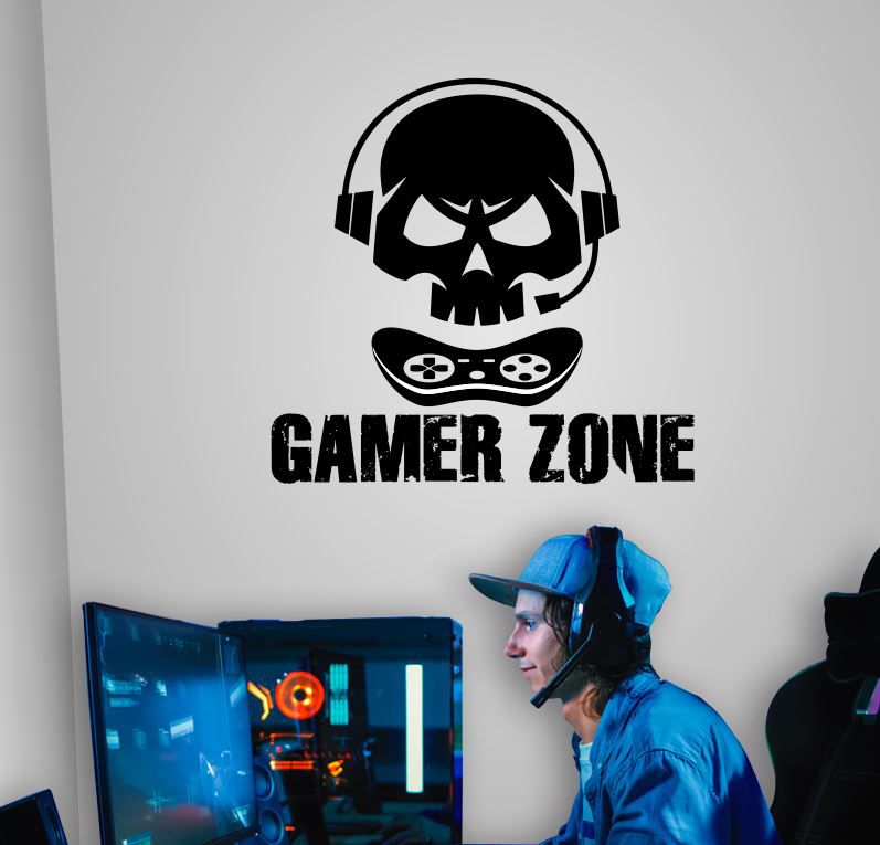 Adesivo parede Gamer zone | KRadesivos