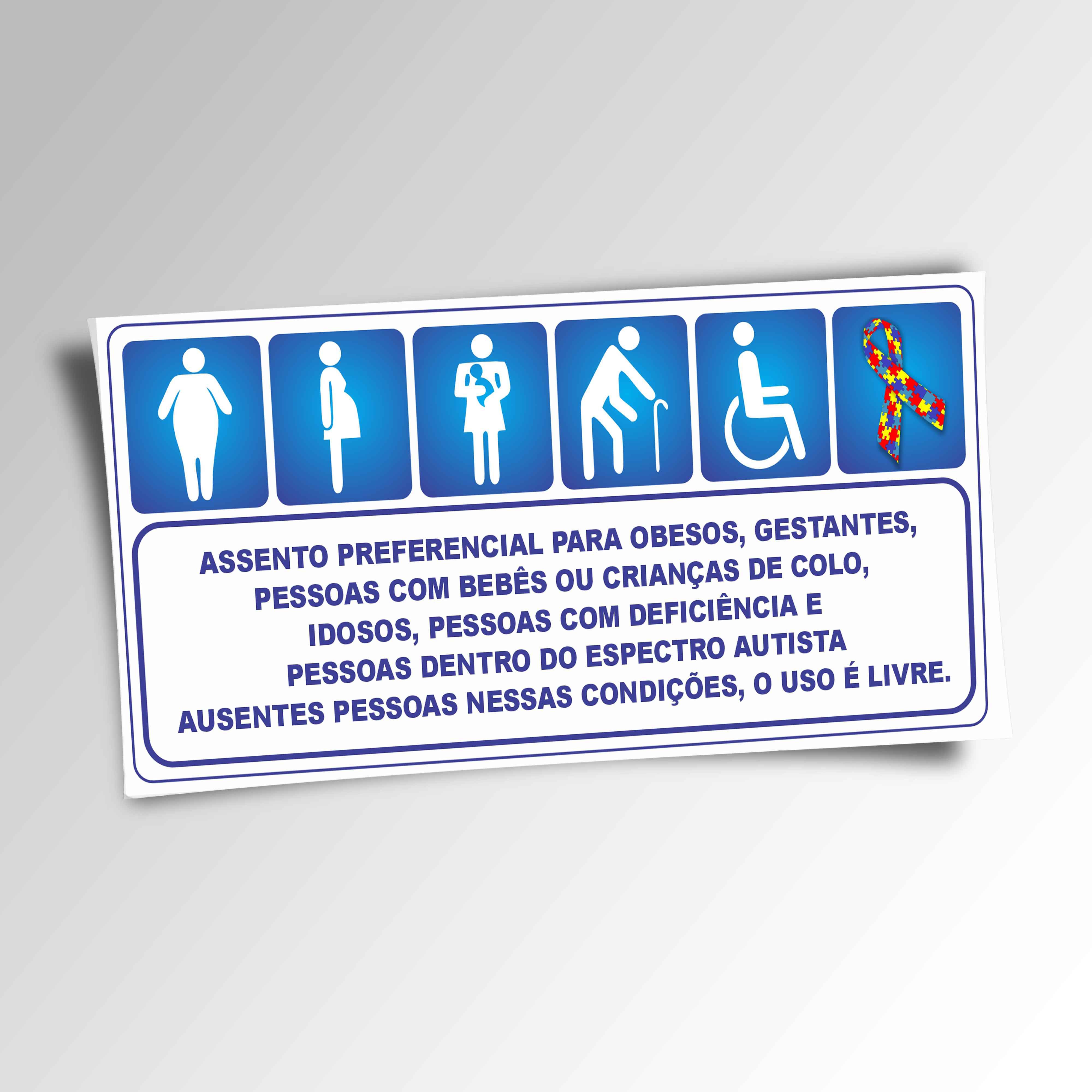Adesivo Assento preferencial obrigatório | KRadesivos