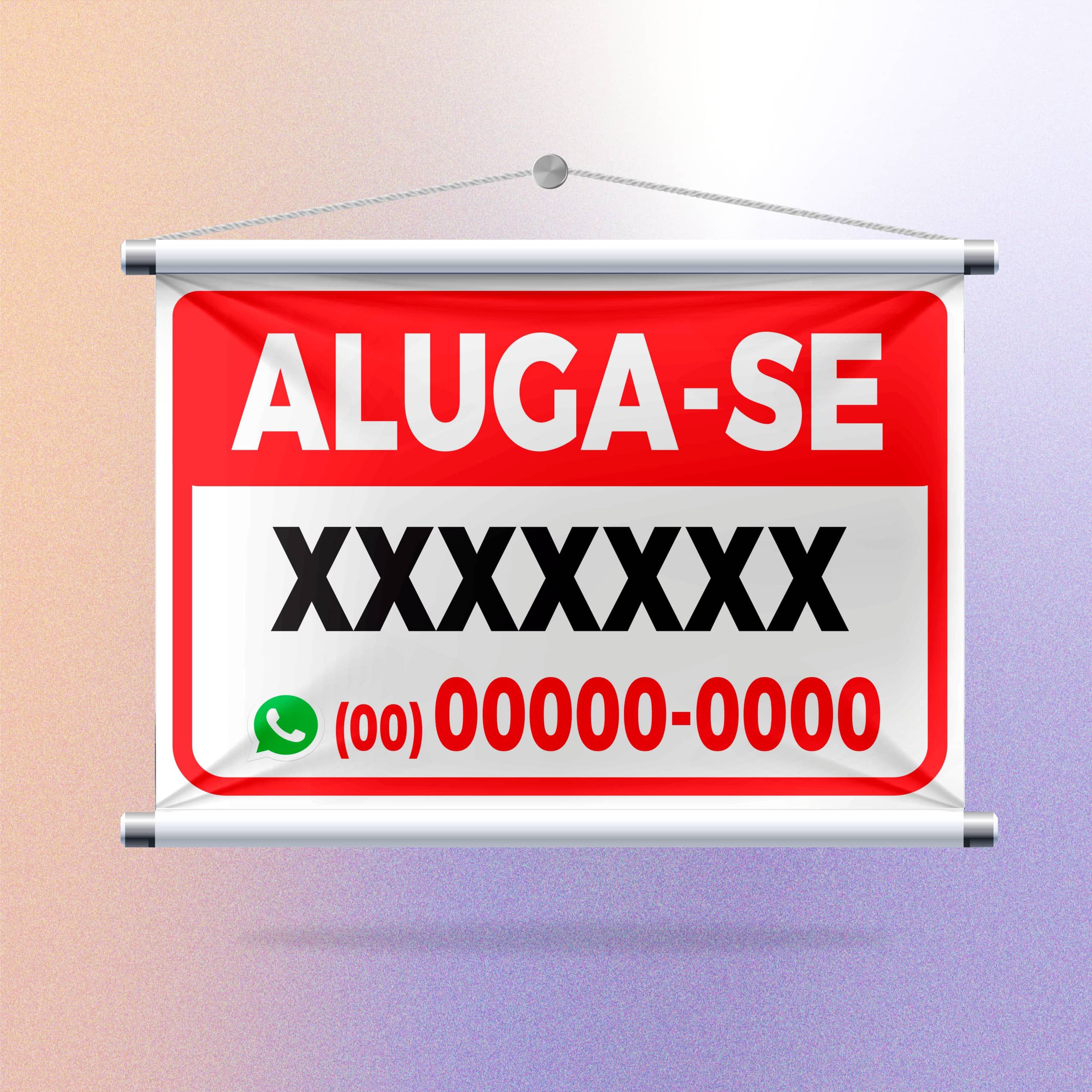 Banner Aluga-se 70x50cm | KRadesivos