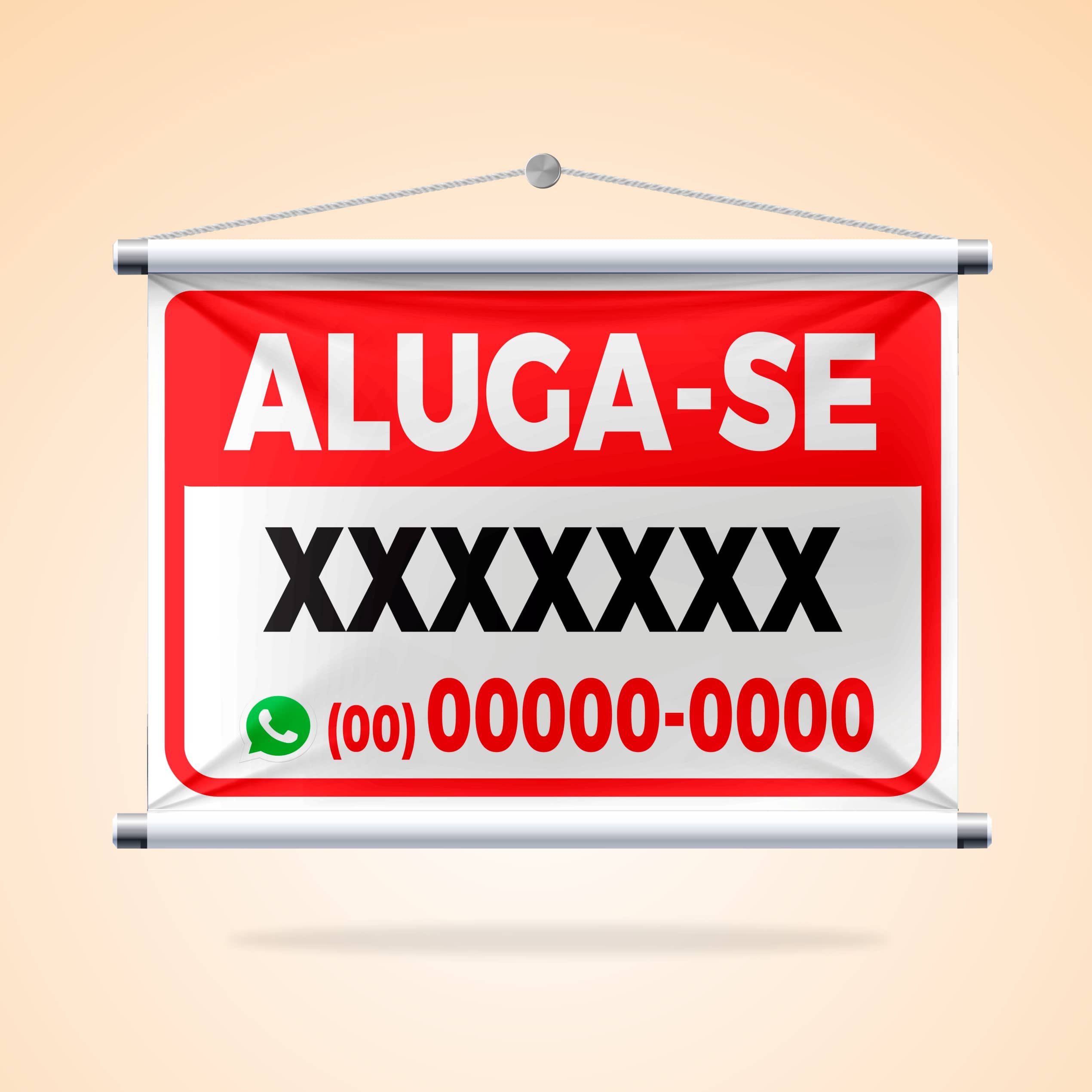 Banner aluga-se 40x30cm | KRadesivos
