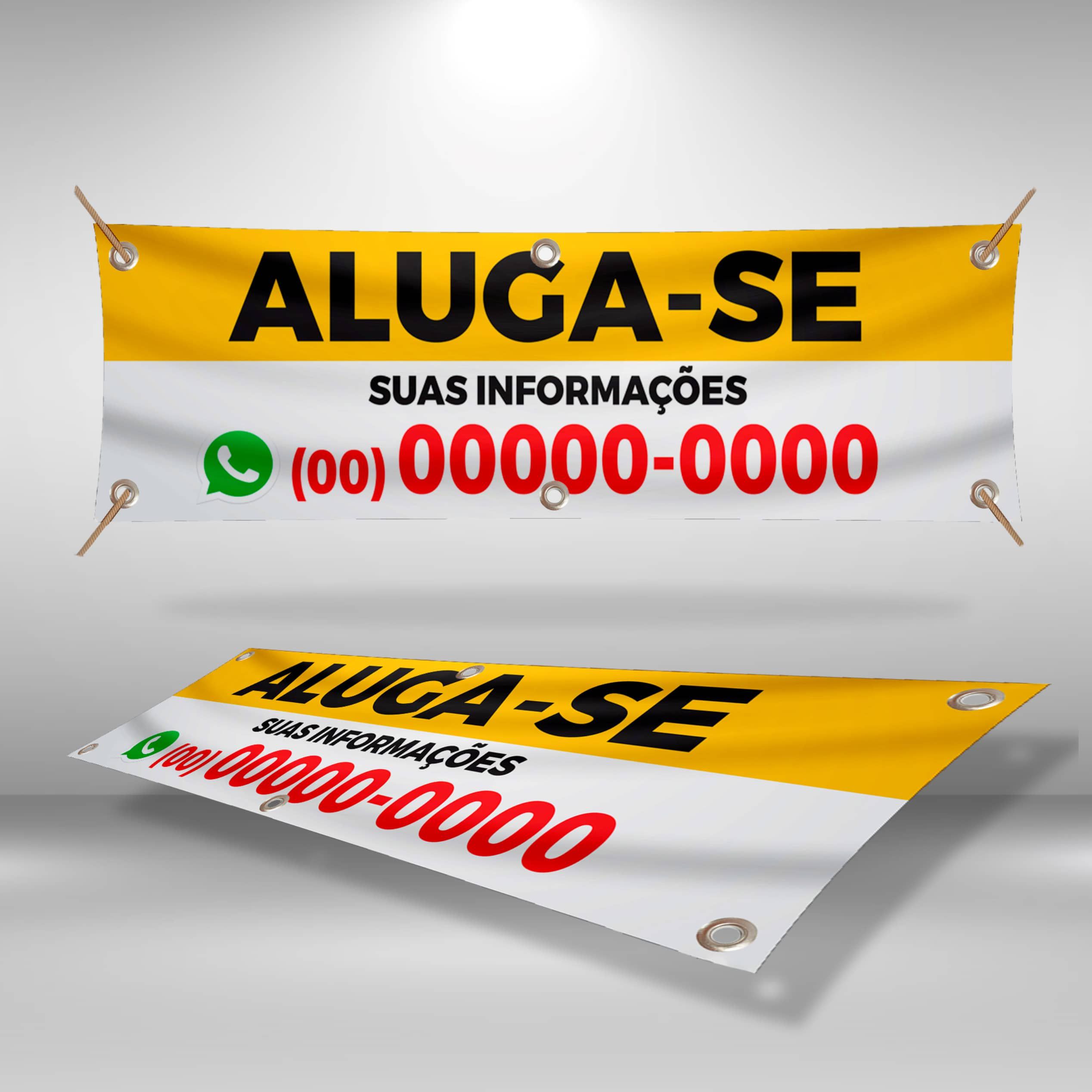 Faixa personalizada Aluga-se 1.50mtsx70cm | KRadesivos