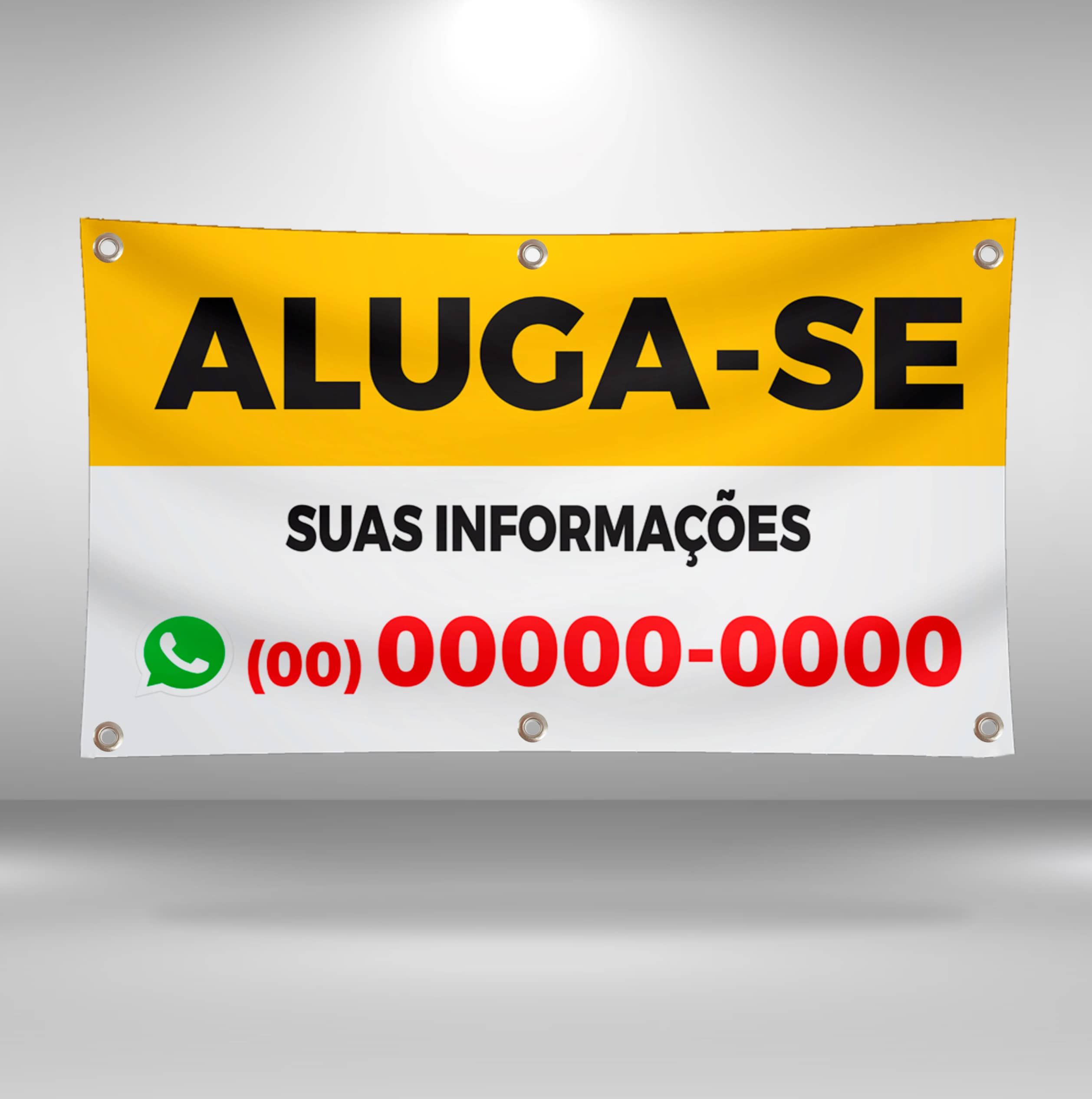 Faixa personalizada Aluga-se 3mtsx70cm | KRadesivos