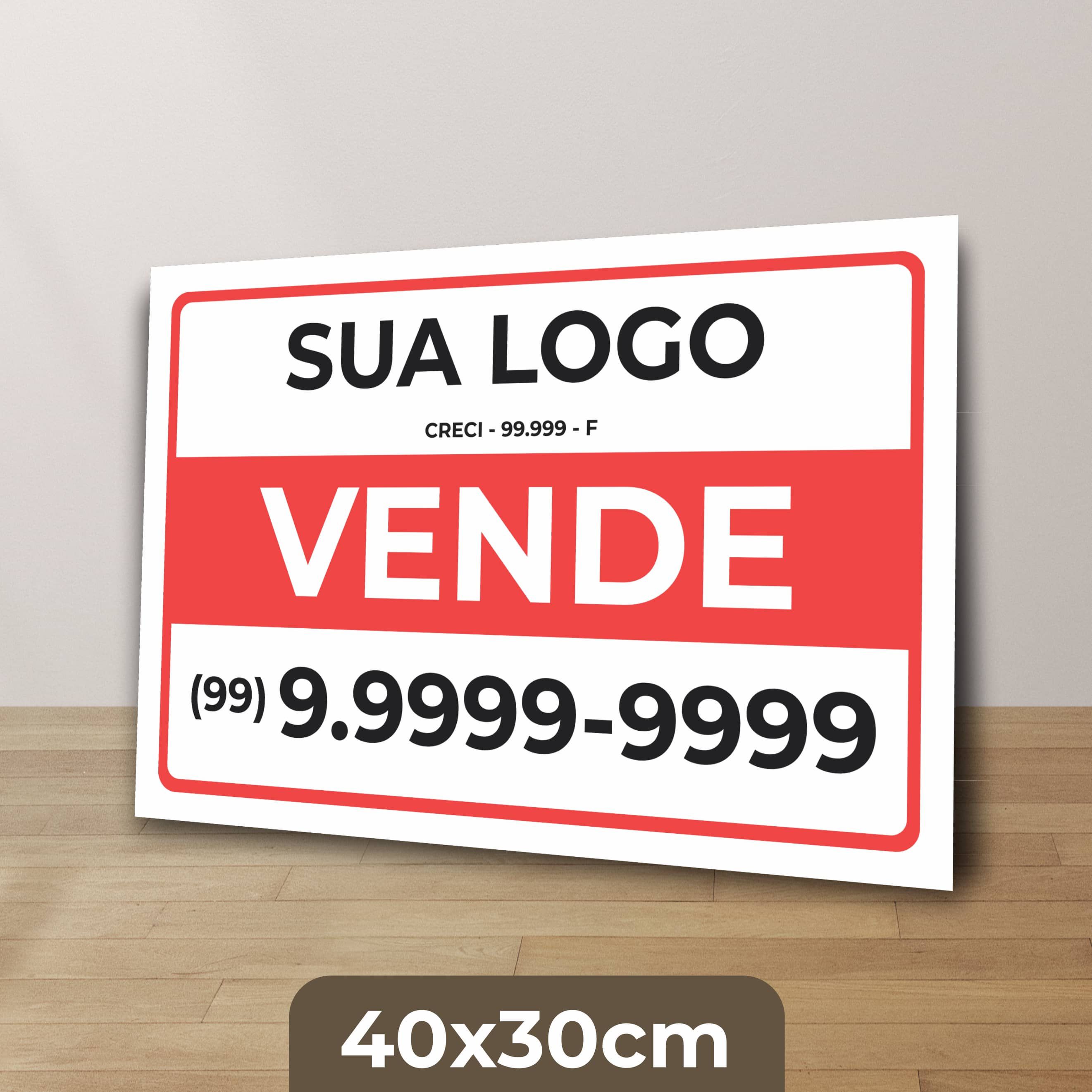 Placa vende 40x30cm | KRadesivos