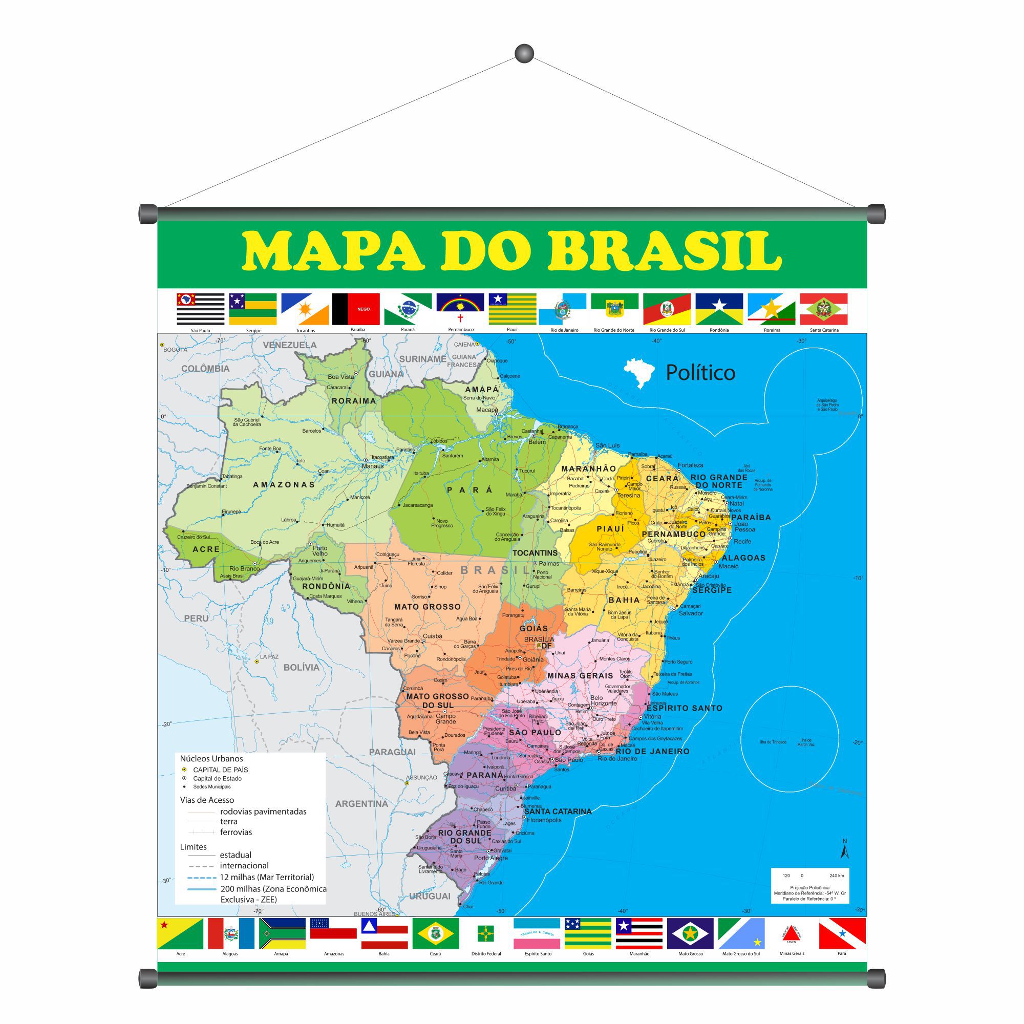 Banner Pedagógico Mapa do Brasil | KRadesivos