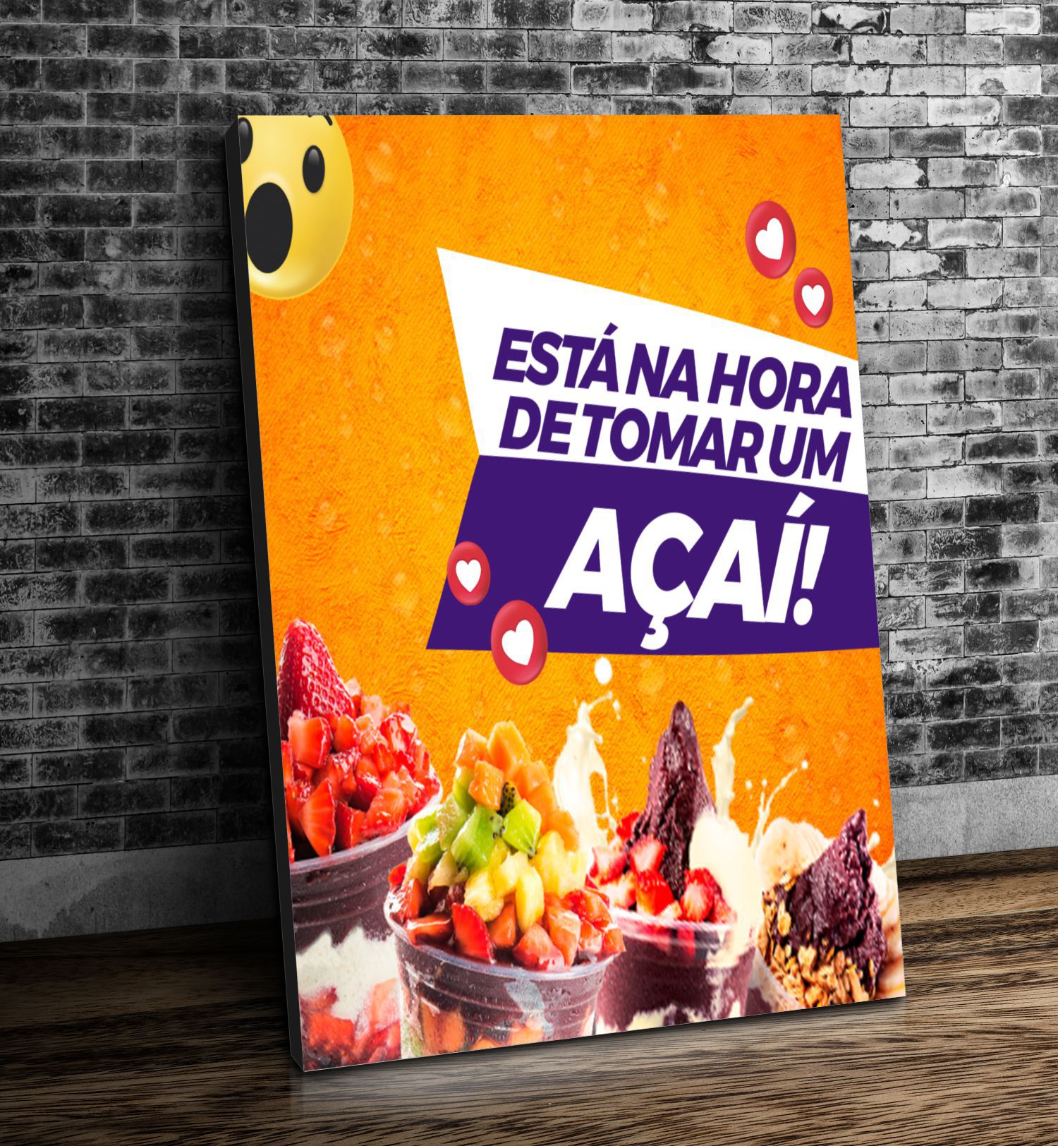 Placa MDF Decorativo Tema Açaí | KRadesivos