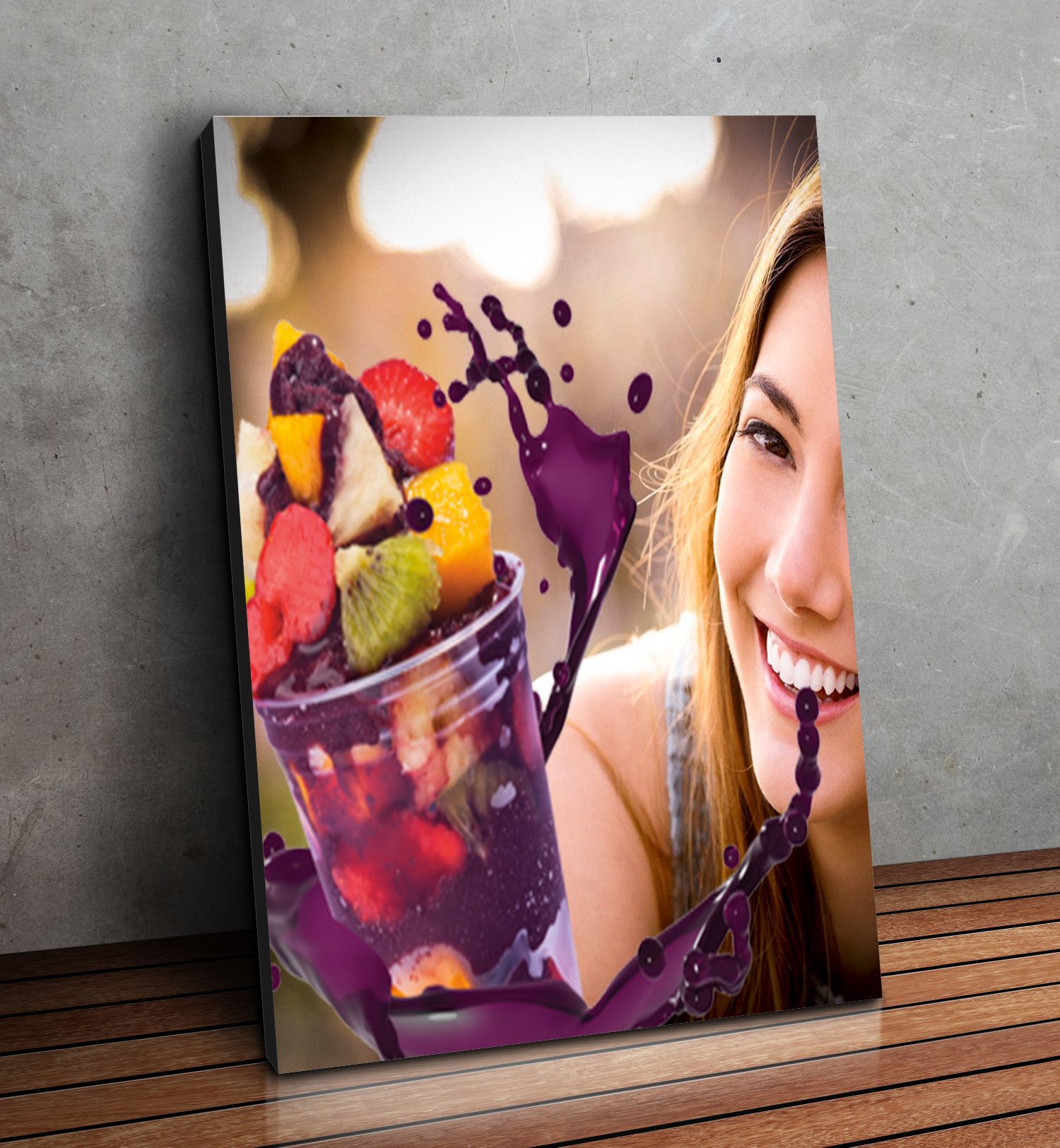 Placa MDF Decorativo Tema Açaí | KRadesivos