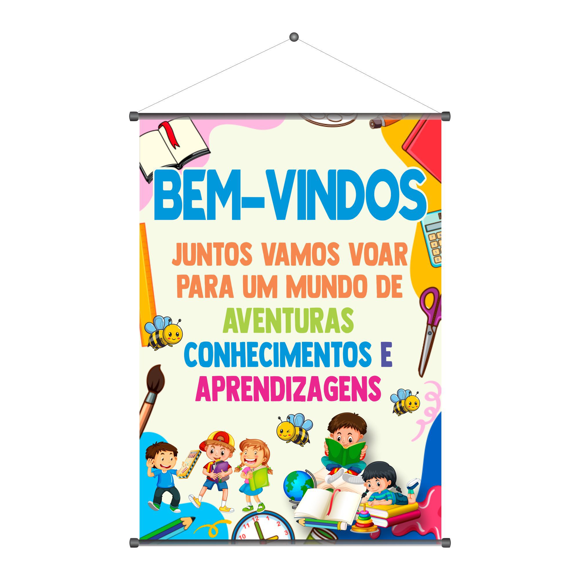Banner Pedagógico BEM-VINDOS | KRadesivos