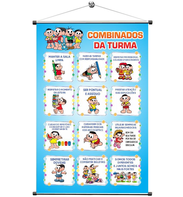 Banner Pedagógico Combinados da turma | KRadesivos
