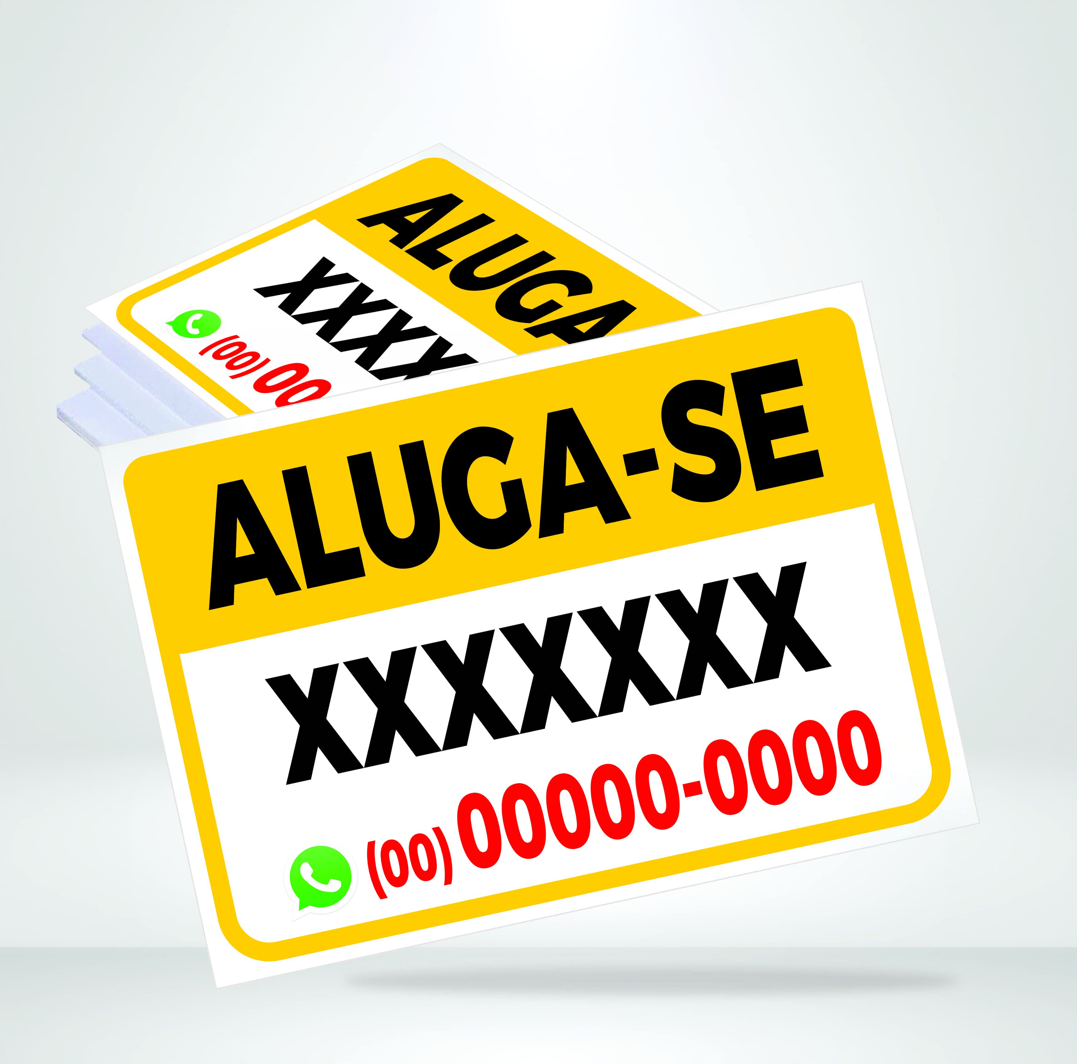 Placa Aluga-se 60x40cm | KRadesivos